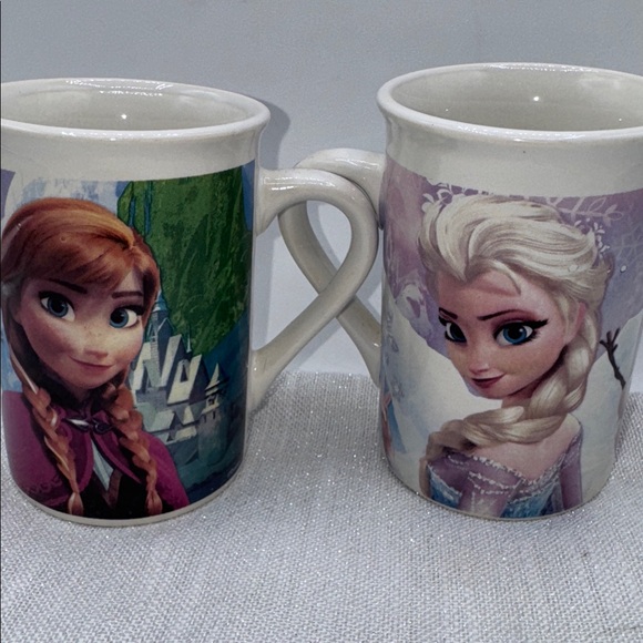 Disney | Dining | Disney Frozen Mugs With Anna And Elsa On Each Mug Its ...